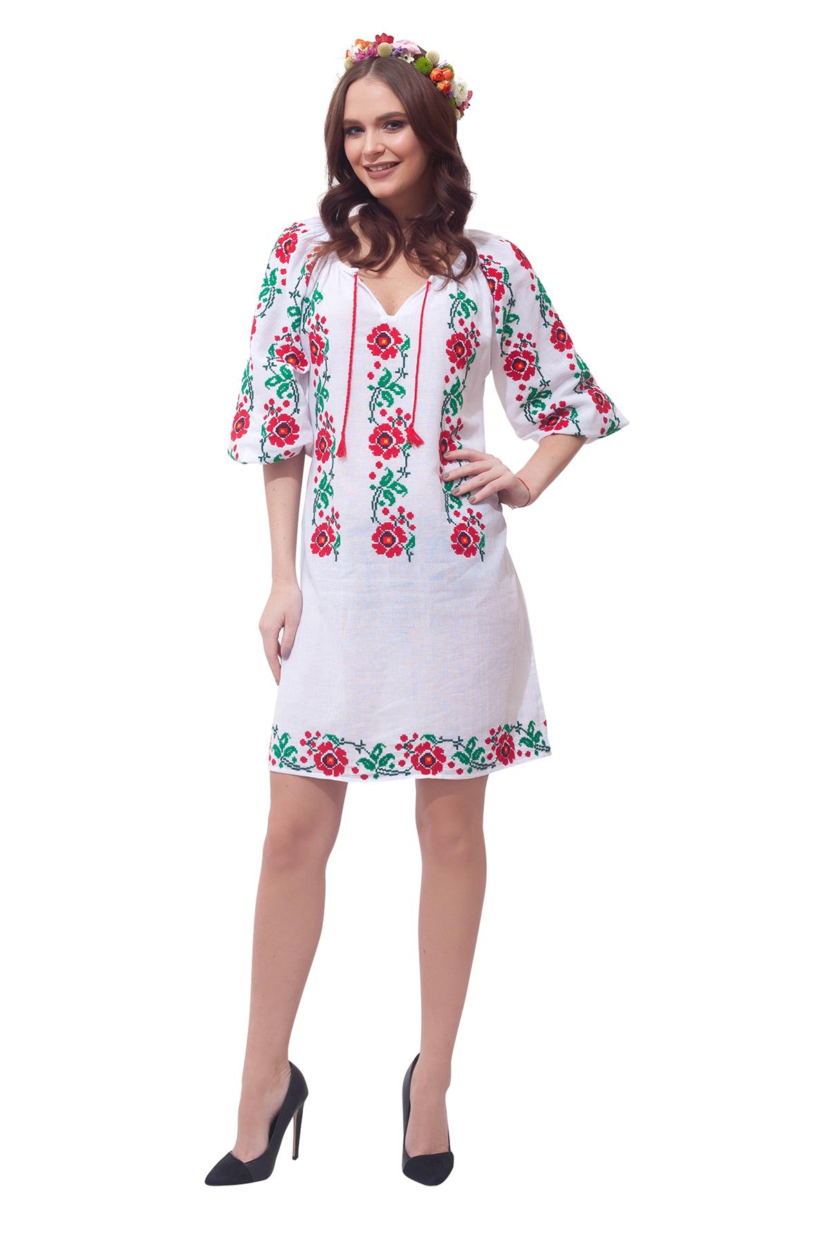 Rochie populara Iustina zona Muntenia calitate Superioara